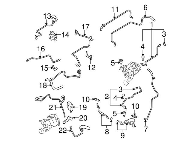 Genuine Porsche 94810708953 Turbocharger Oil Line; Left - Porsche