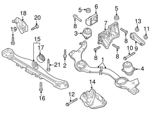 Genuine Porsche 94811520103 Engine Mount Bracket; Right - Porsche ...