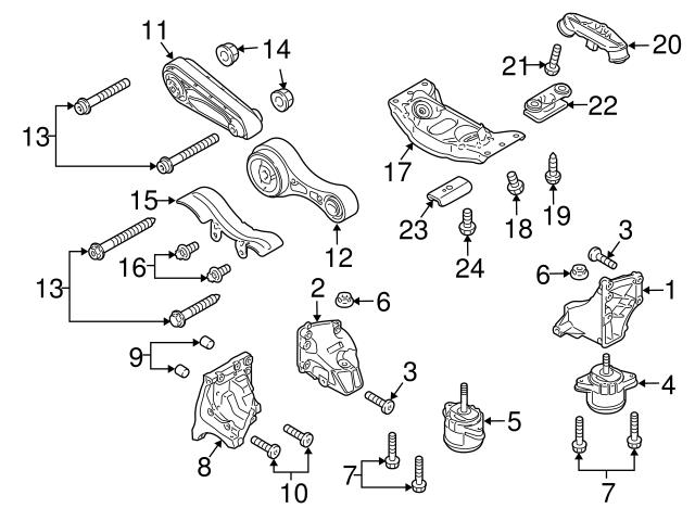 Genuine Porsche 94811521123 Engine Mount Bracket; Right - Porsche ...