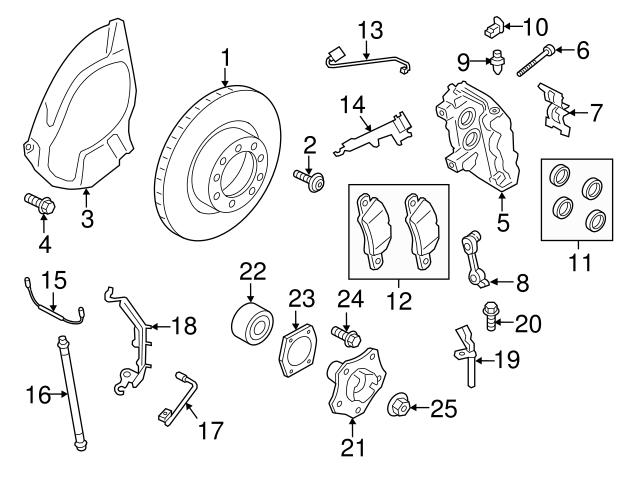 Genuine Porsche 95135291701 Brake Caliper Repair Kit - Porsche