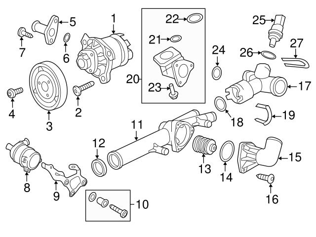Genuine Porsche 95510606000 Thermostat Housing - Porsche
