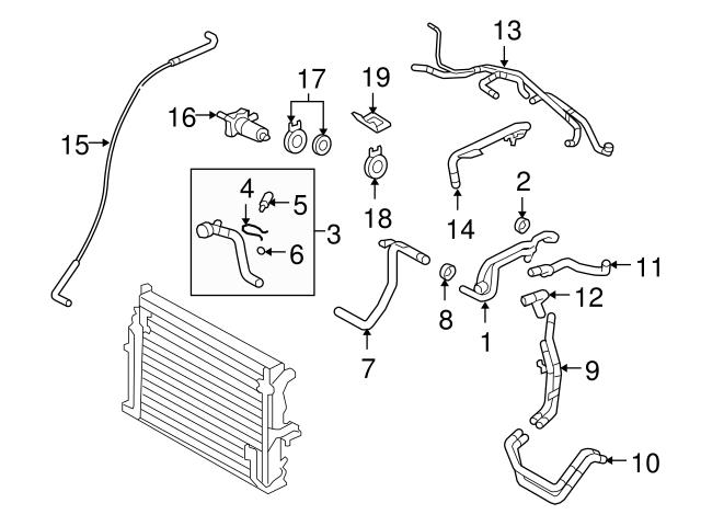 Genuine Porsche 95510606100 Coolant Hose - Porsche