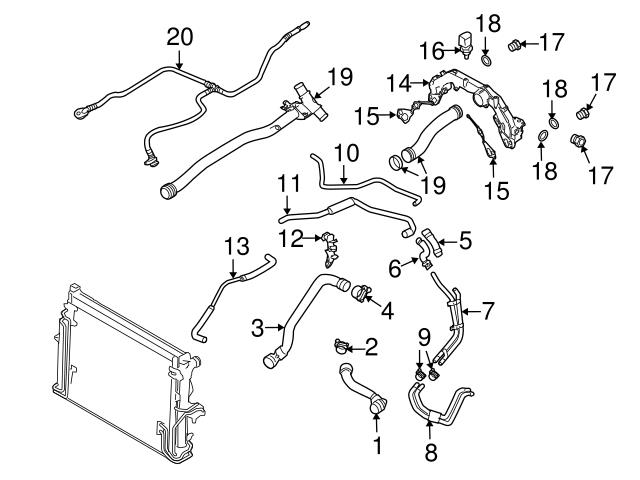 Genuine Porsche 95510663300 Radiator Coolant Hose - Porsche