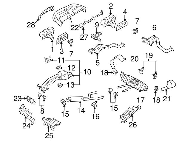 Genuine Porsche 95511121500 Exhaust Heat Shield - Porsche