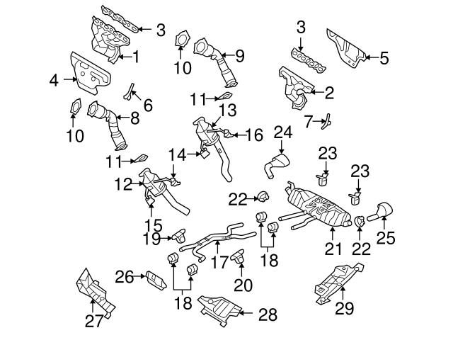 Genuine Porsche 95511125140 Tailpipe; Left - Porsche