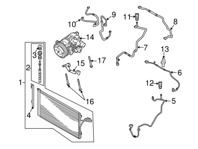 Genuine Porsche 95512601211 A/C Compressor Bracket - Porsche