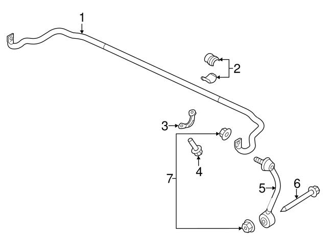 Genuine Porsche 95533379250 Stabilizer/Sway Bar Bushing - Porsche