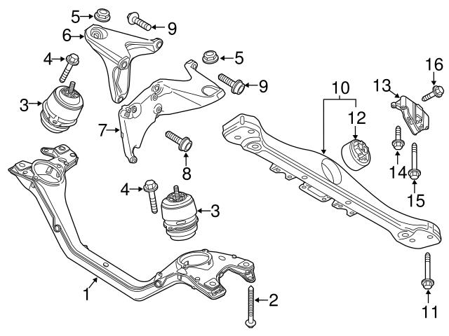 Genuine Porsche 95534164903 Auto Trans Mount Bracket - Porsche ...