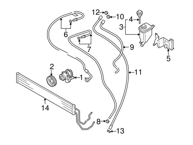 Genuine Porsche 95534706904 Power Steering Cooler - Porsche ...