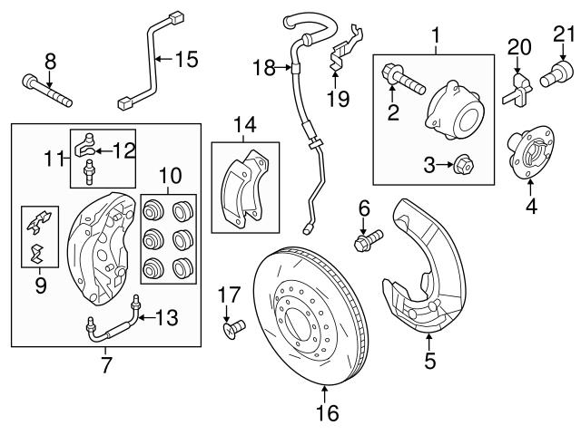 Genuine Porsche 95535191520 Brake Caliper Repair Kit; Right, Left ...