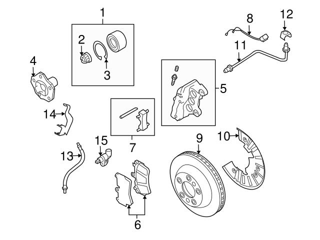 Genuine Porsche 95535193970 Brake Pad Set; Front - Porsche