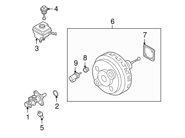 Genuine Porsche 95535535100 Brake Master Cylinder Cap - Porsche