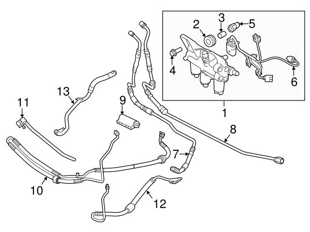 Genuine Porsche 95535911502 Suspension Air Compressor Line; Front ...