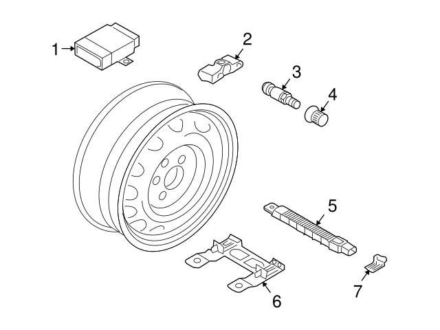 Genuine Porsche 95536166102 Tire Pressure Monitoring System (TPMS ...