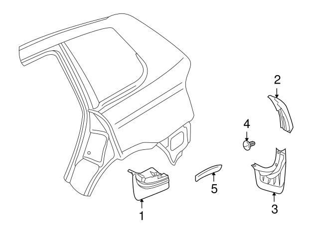 Genuine Porsche 95550554701 Stone Deflector; Left - Porsche