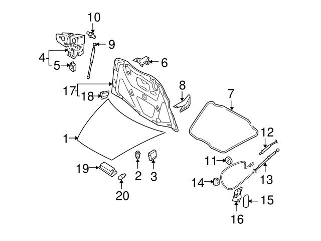 Genuine Porsche 95551150902 Hood Latch - Porsche | 95551150900 95551150901