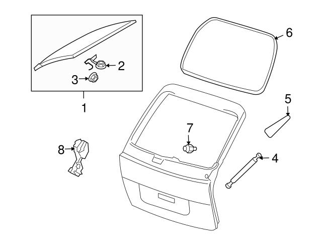 Genuine Porsche 95551258302 Liftgate Lift Support Cap; Left - Porsche ...