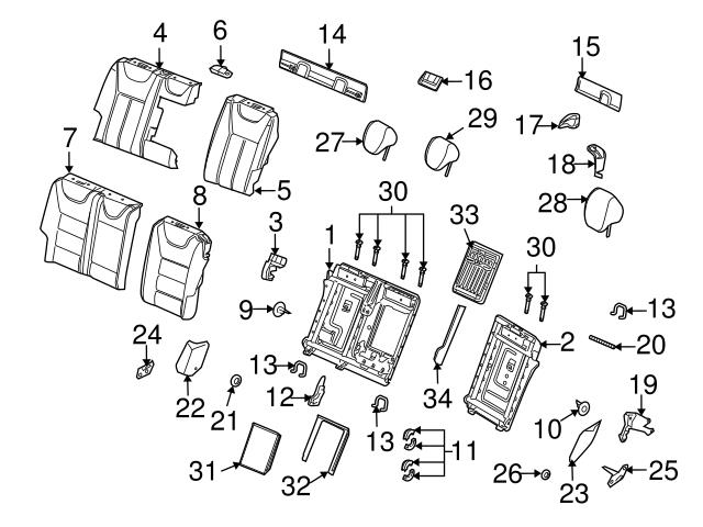 Genuine Porsche 95552293102 Seat Back Recliner Adjustment Handle; Left ...
