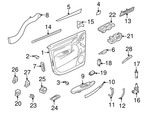 Genuine Porsche 95553147100 Door Window Belt Weather Strip; Left - Porsche