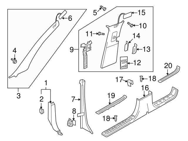 Genuine Porsche 955551655019B9 Door Sill Plate; Front Left - Porsche ...