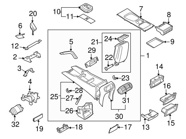 Genuine Porsche 9555522610162W Auto Trans Shift Cover - Porsche ...
