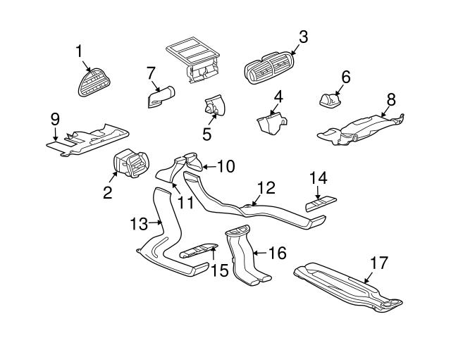 Genuine Porsche 95555226303A03 Dashboard Air Vent; Front - Porsche ...