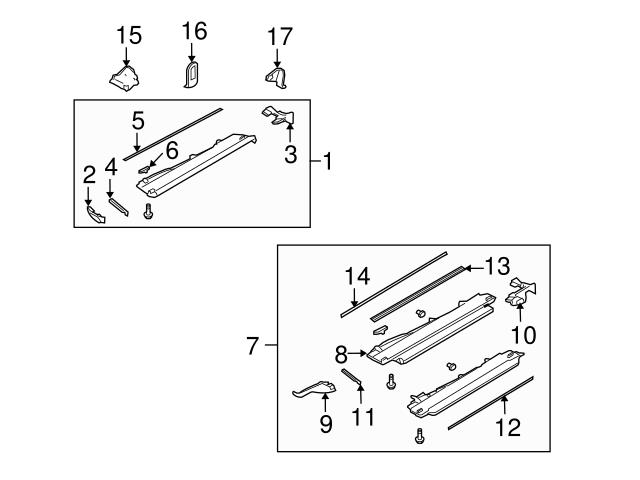 Genuine Porsche 95555948900 Running Board Mounting Bracket; Left - Porsche
