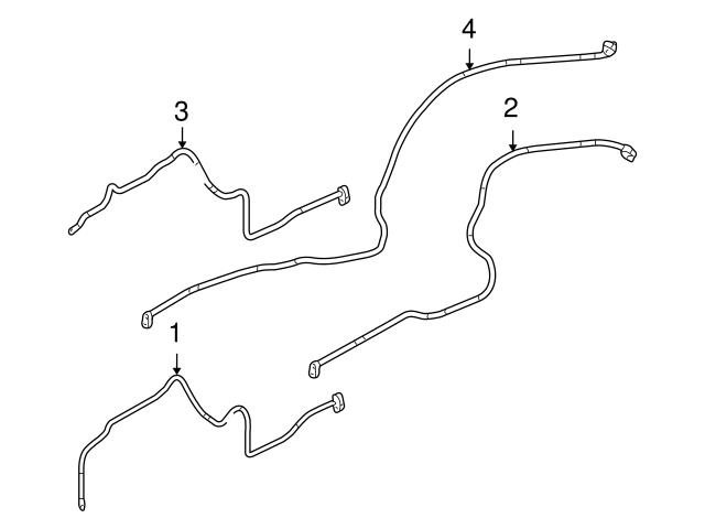 Genuine Porsche 95557372903 A/C Refrigerant Suction Hose; Front ...