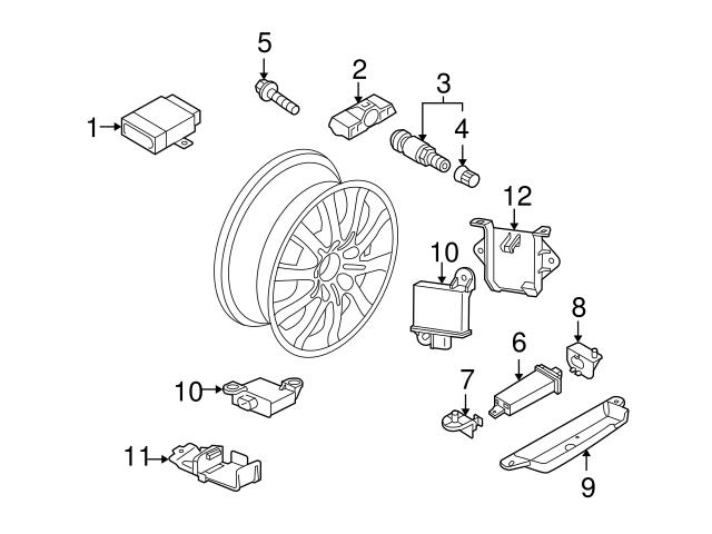 Genuine Porsche 95560602100 Tire Pressure Monitoring System (TPMS ...