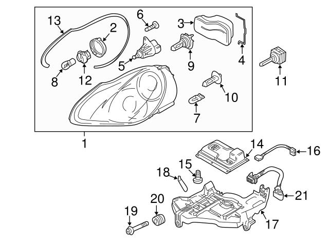 Genuine Porsche 95562420910 Headlight Actuator Motor; Left, Right - Porsche