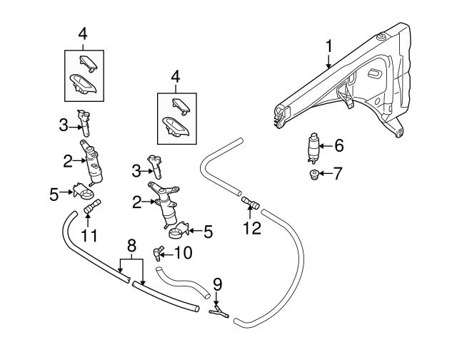 Genuine Porsche 95562816210 Headlight Washer Nozzle; Right - Porsche