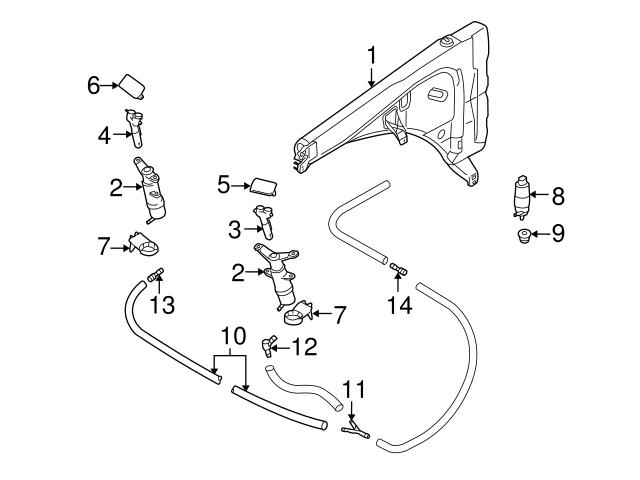 Genuine Porsche 95562818000 Headlight Washer Nozzle; Left, Right - Porsche