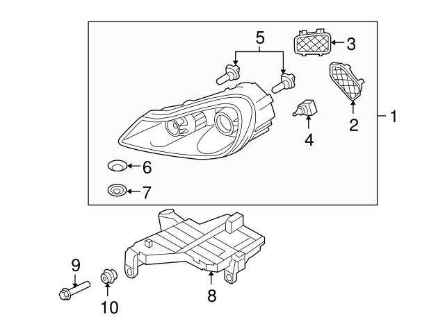 Genuine Porsche 95563104300 Headlight Bracket; Left - Porsche