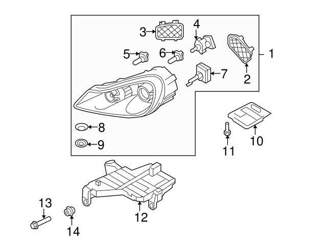 Genuine Porsche 95563124100 Headlight Bulb Cap; Left - Porsche