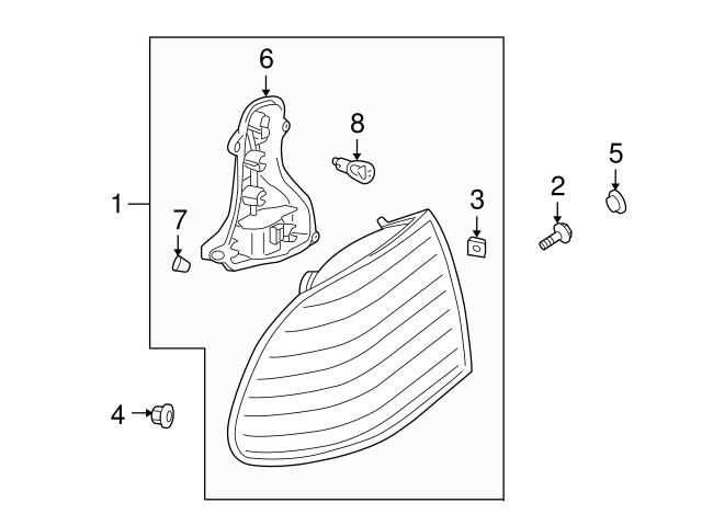 Genuine Porsche 95563145000 Tail Lamp Socket Screw; Left, Right - Porsche