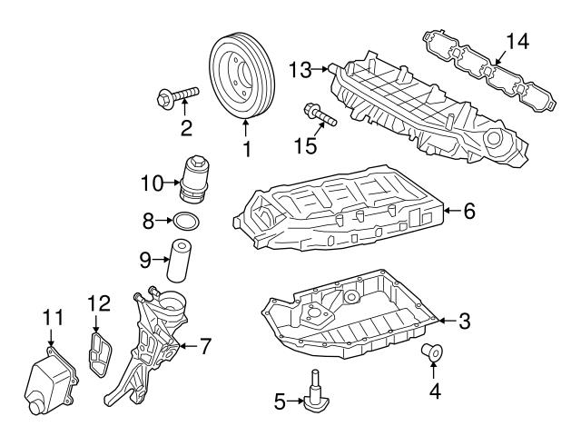 Genuine Porsche 95810360300 Oil Pan; Upper - Porsche