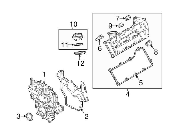 Genuine Porsche 95810513611 Valve Cover; Right - Porsche | 95810513610