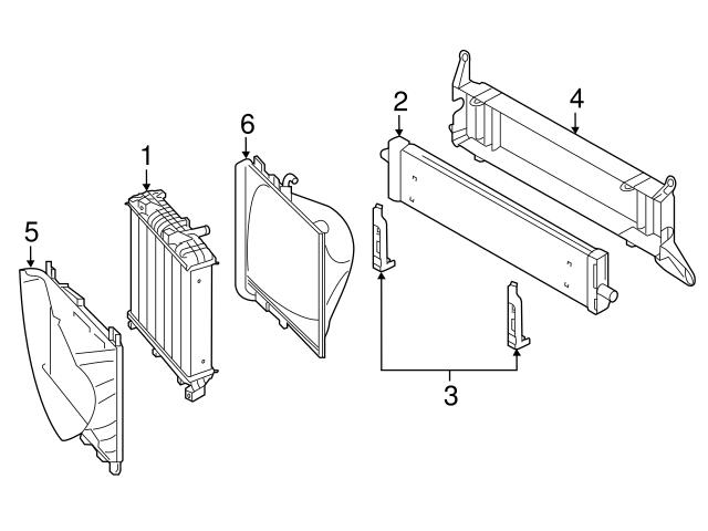 Genuine Porsche 95810621250 Radiator; Right - Porsche