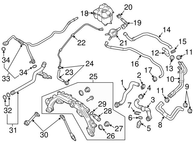 Genuine Porsche 95810626101 Engine Coolant Overflow Hose - Porsche ...