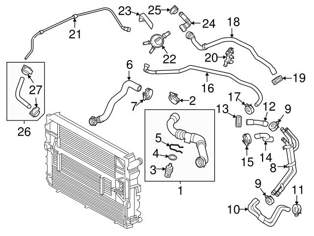 Genuine Porsche 95810631005 Expansion Tank/Coolant Reservoir Hose - Porsche