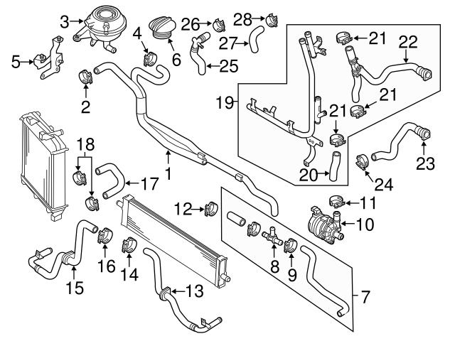 Genuine Porsche 95810650910 Radiator Coolant Hose - Porsche