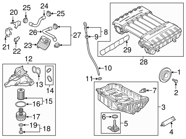 Genuine Porsche 95810705501 Oil Pan - Porsche | 95810705500