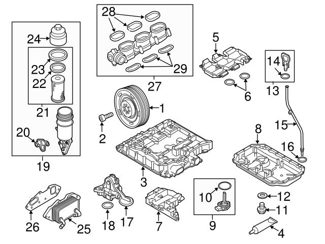 Genuine Porsche 95810705511 Oil Pan; Lower - Porsche | 95810705510