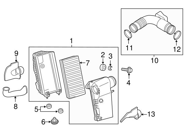 Genuine Porsche 95811027100 Air Intake Hose; Left - Porsche