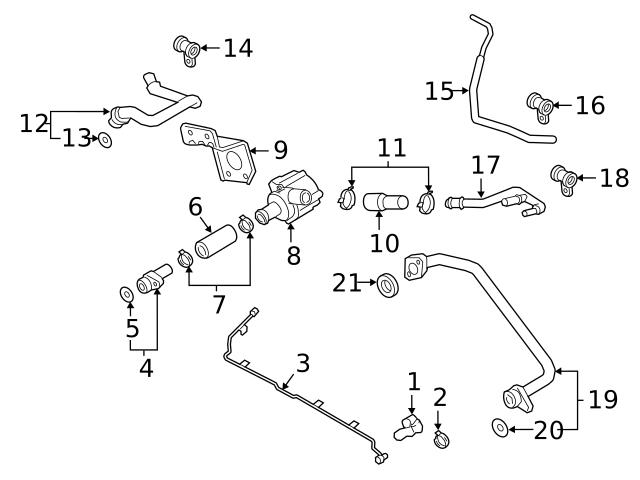 Genuine Porsche 95812210110 Radiator Coolant Hose; Upper - Porsche