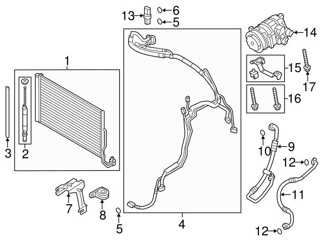 Genuine Porsche 95812601401 AC Compressor - Porsche | 94812601100 ...