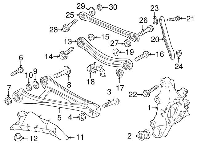 Genuine Porsche 95833161110 Steering Knuckle; Front Left - Porsche