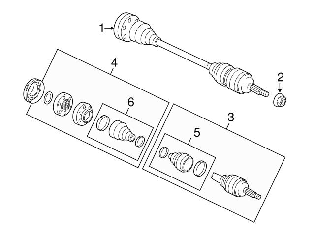 Genuine Porsche 95833290100 CV Joint Boot Kit; Left Inner, Right Inner ...