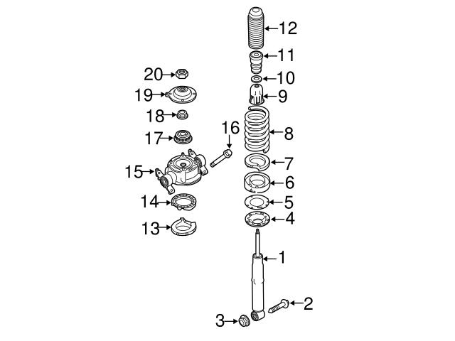 Genuine Porsche 95833332701 Shock Mount Bracket; Left, Right - Porsche