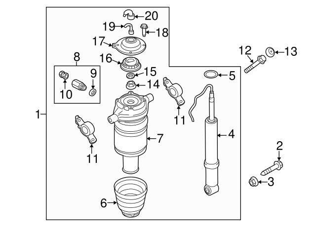 Genuine Porsche 95833333100 Shock Absorber Mount; Left - Porsche